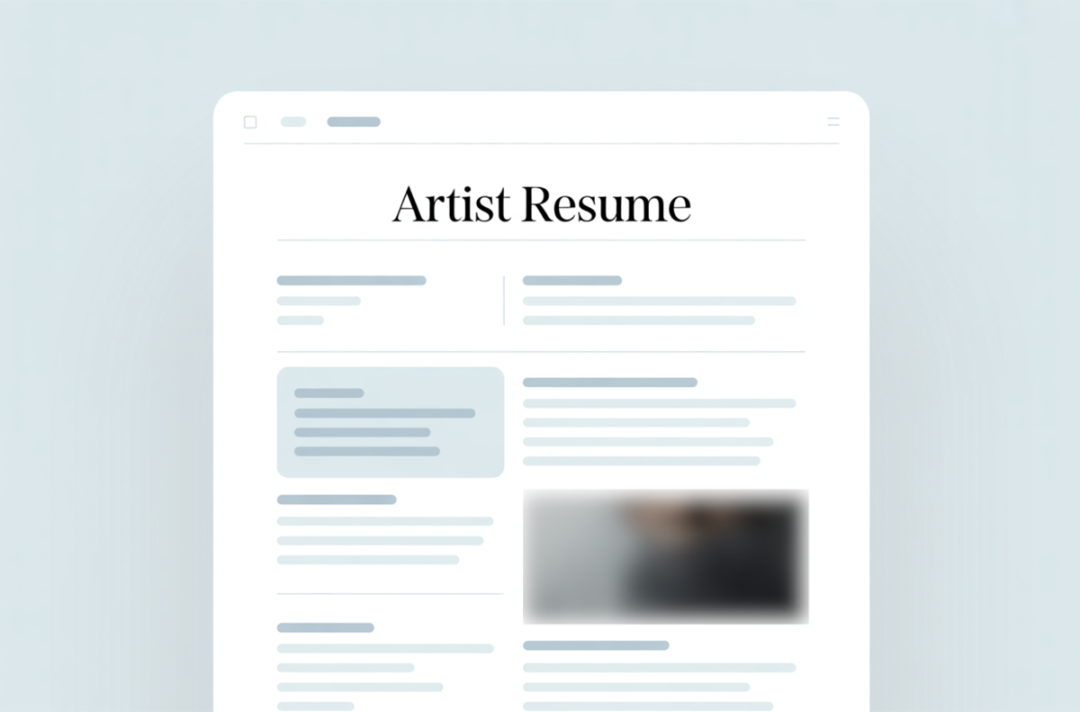 20 Artist Resume Examples for Inspiration in 2026 | EntryThingy